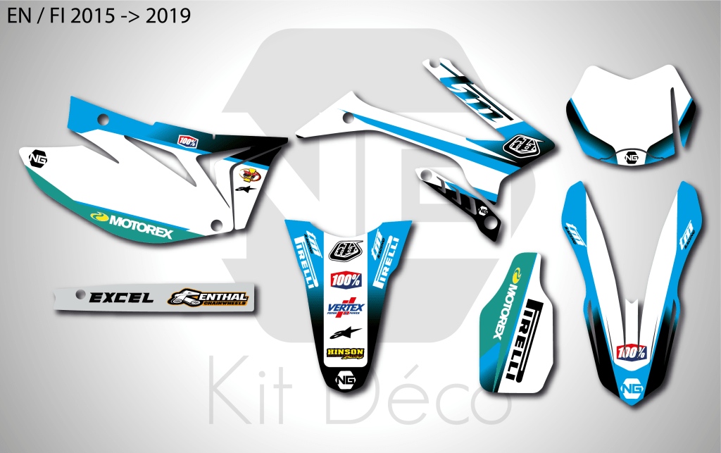 Kit déco TM Racing EN / FI TM ALPHA Séries 125 144 250 300 450