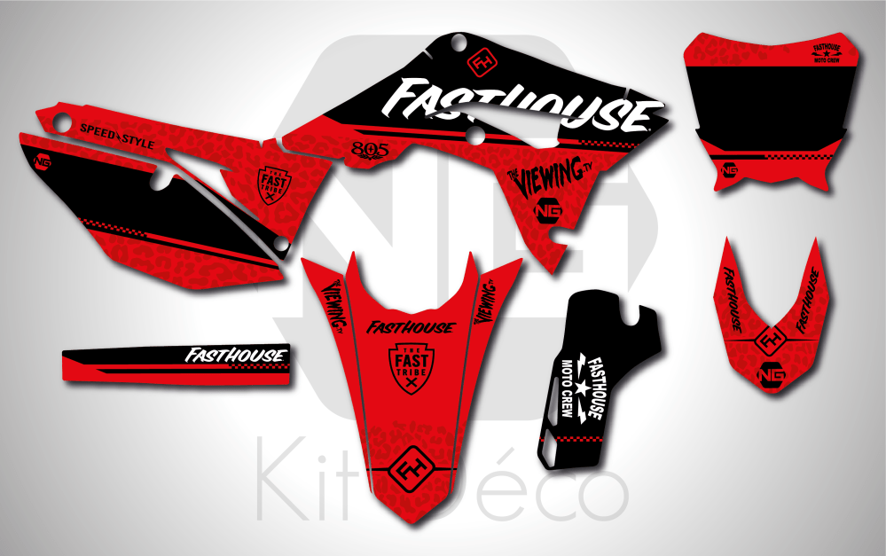 Kit déco Honda QR / CR / CRF FASTHOUSE 22 50 70 80 85 110 125 150 250 450