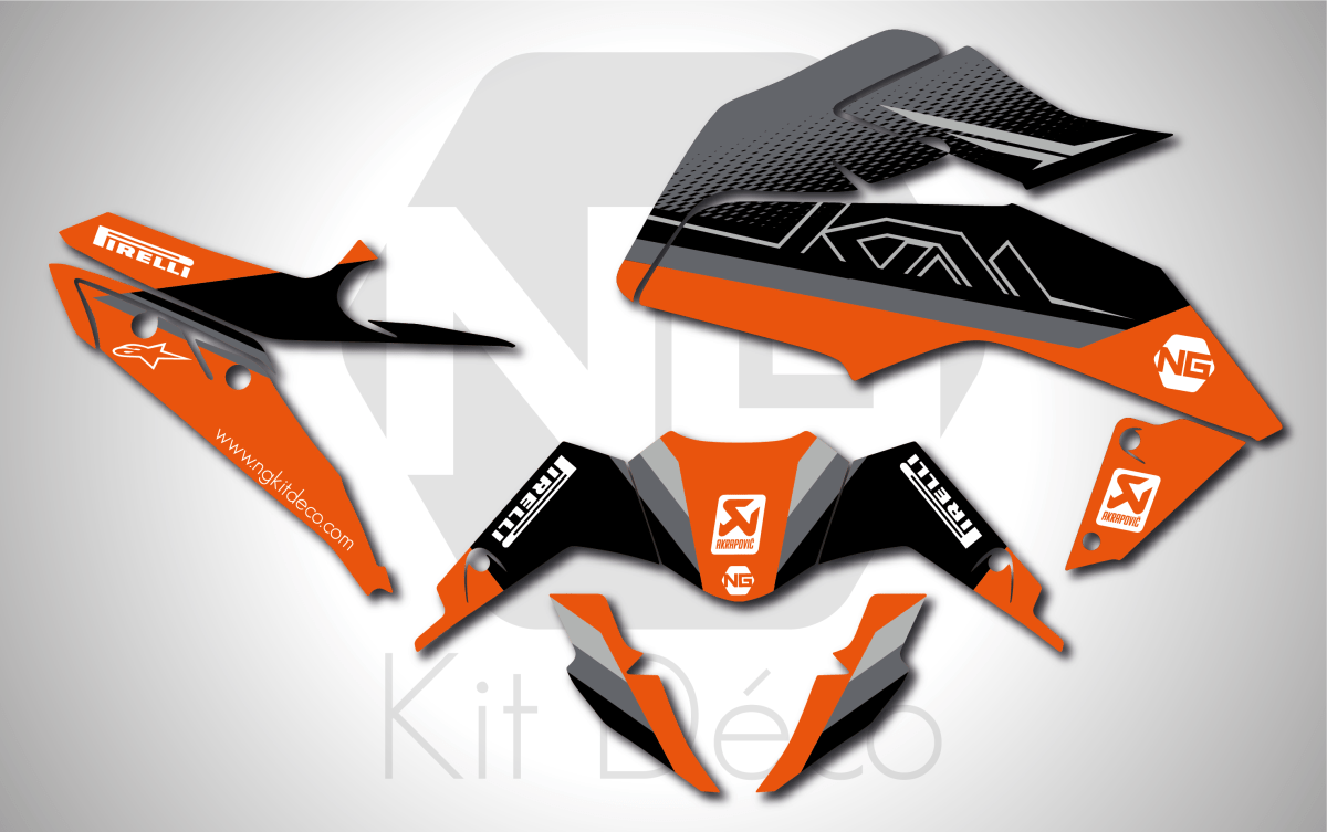 Kit déco KTM DUKE 125 / 390 STRAT Séries - NG kit déco