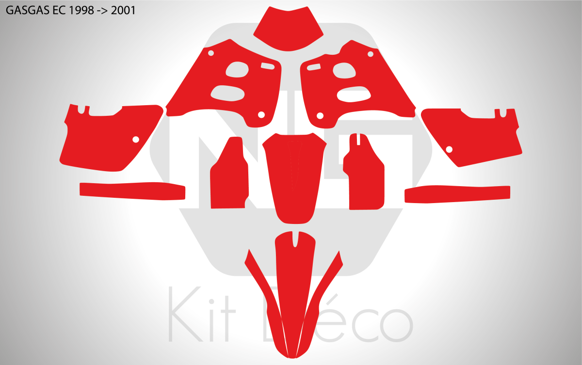 Gabarit / Template GASGAS 125 / 200 / 250 / 300 / 350 / 450 EC et ECF ...