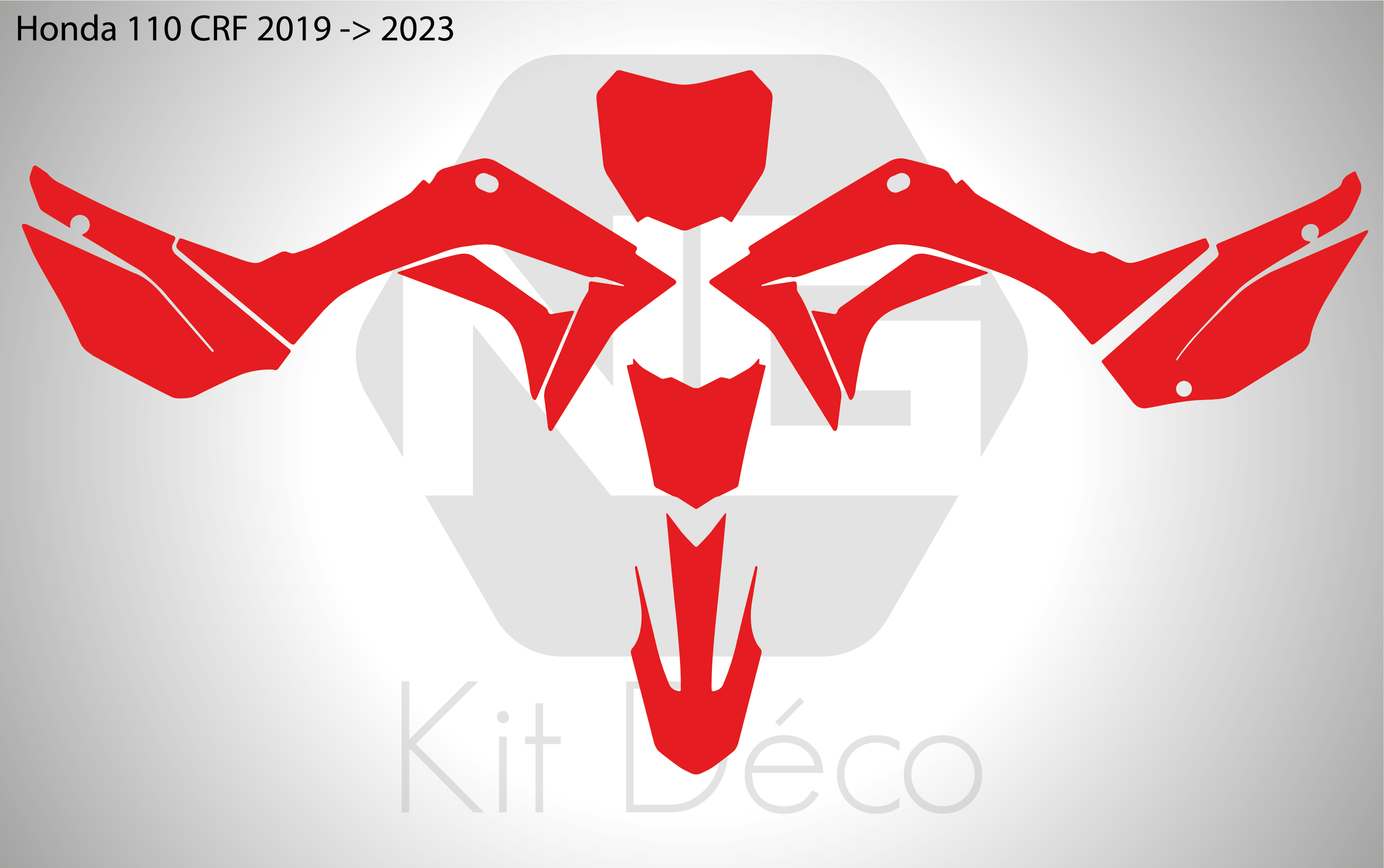 Gabarit / Template HONDA 110 CRF 2019 -> 2023 - NG kit déco