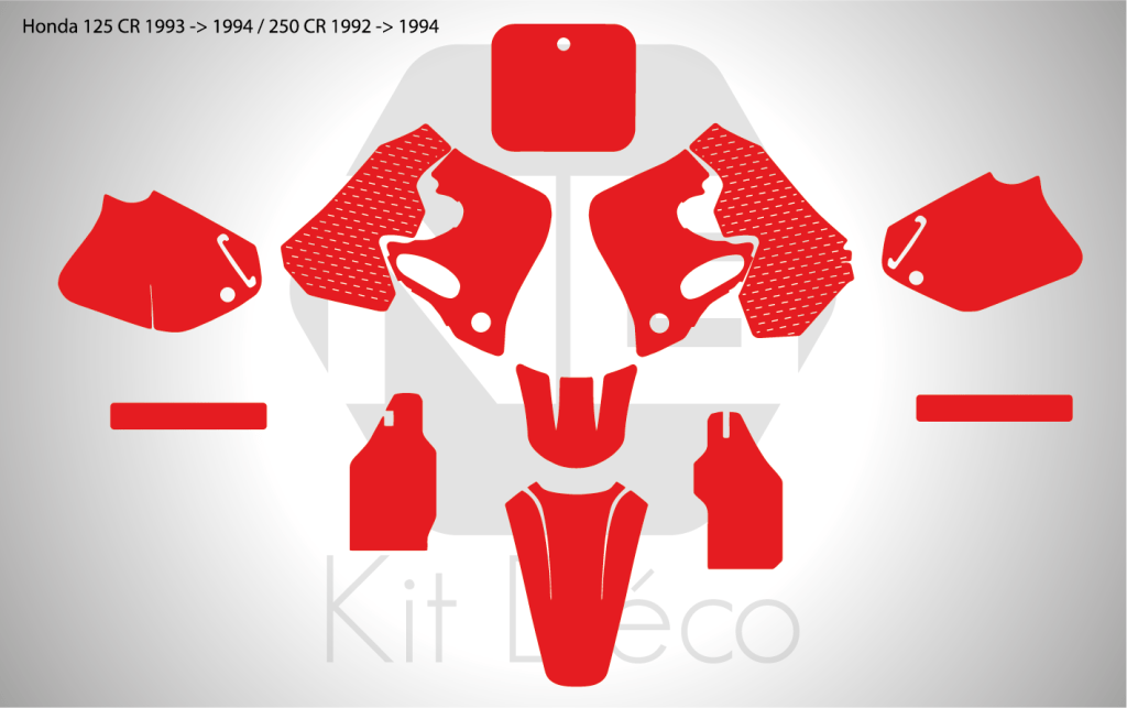 Gabarit / Template HONDA 125 CR 1993 -> 1994 / 250 CR 1992 -> 1994 - NG ...