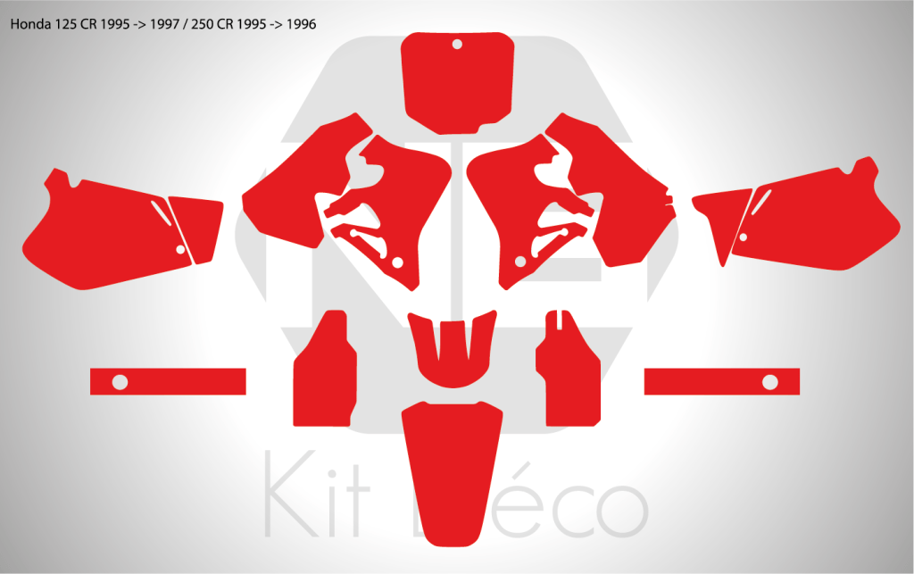 Gabarit / Template HONDA 125 CR 1995 -> 1997 / 250 CR 1995 -> 1996 - NG ...