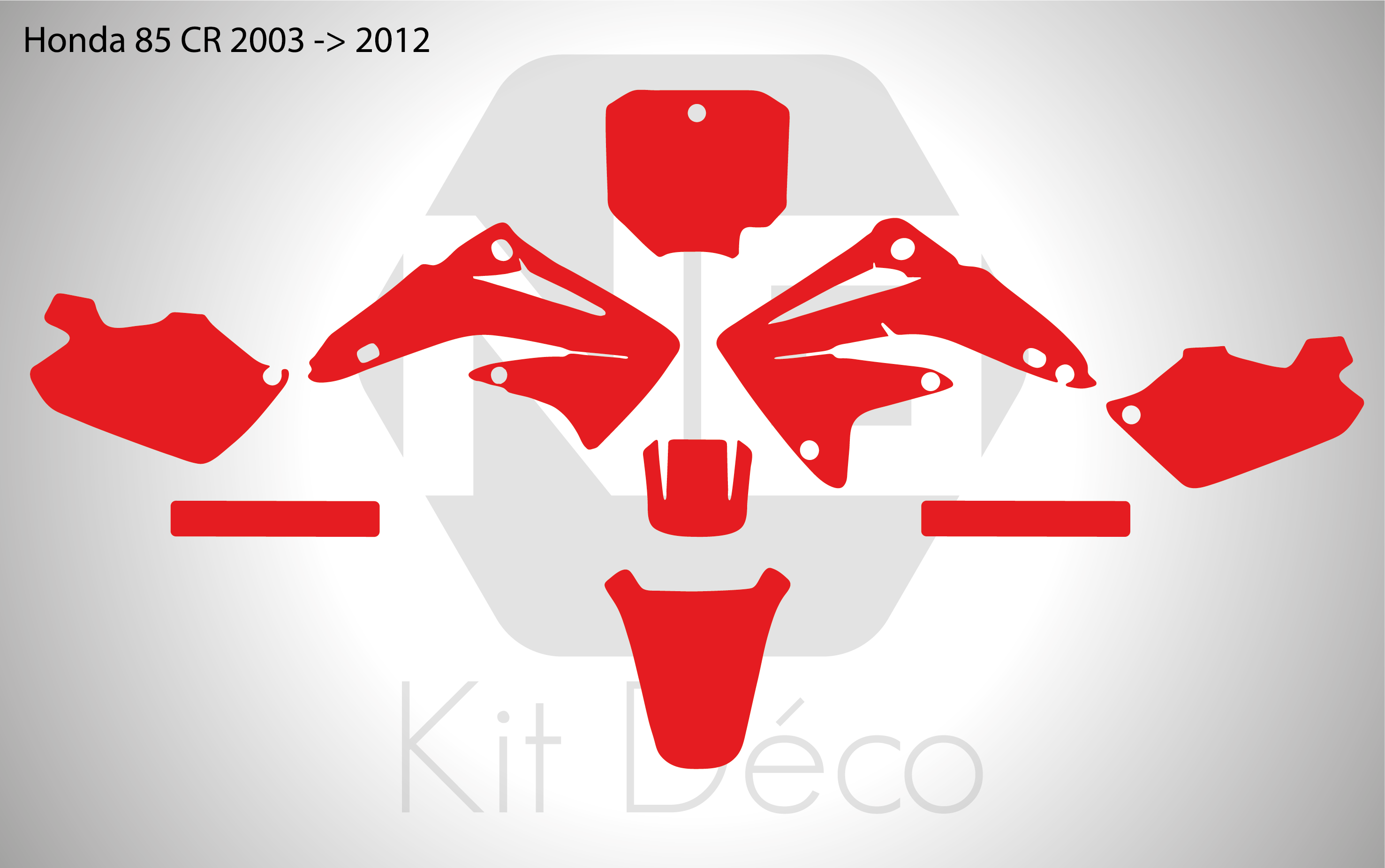 Gabarit / Template HONDA 85 CR 2003 -> 2012 - NG kit déco