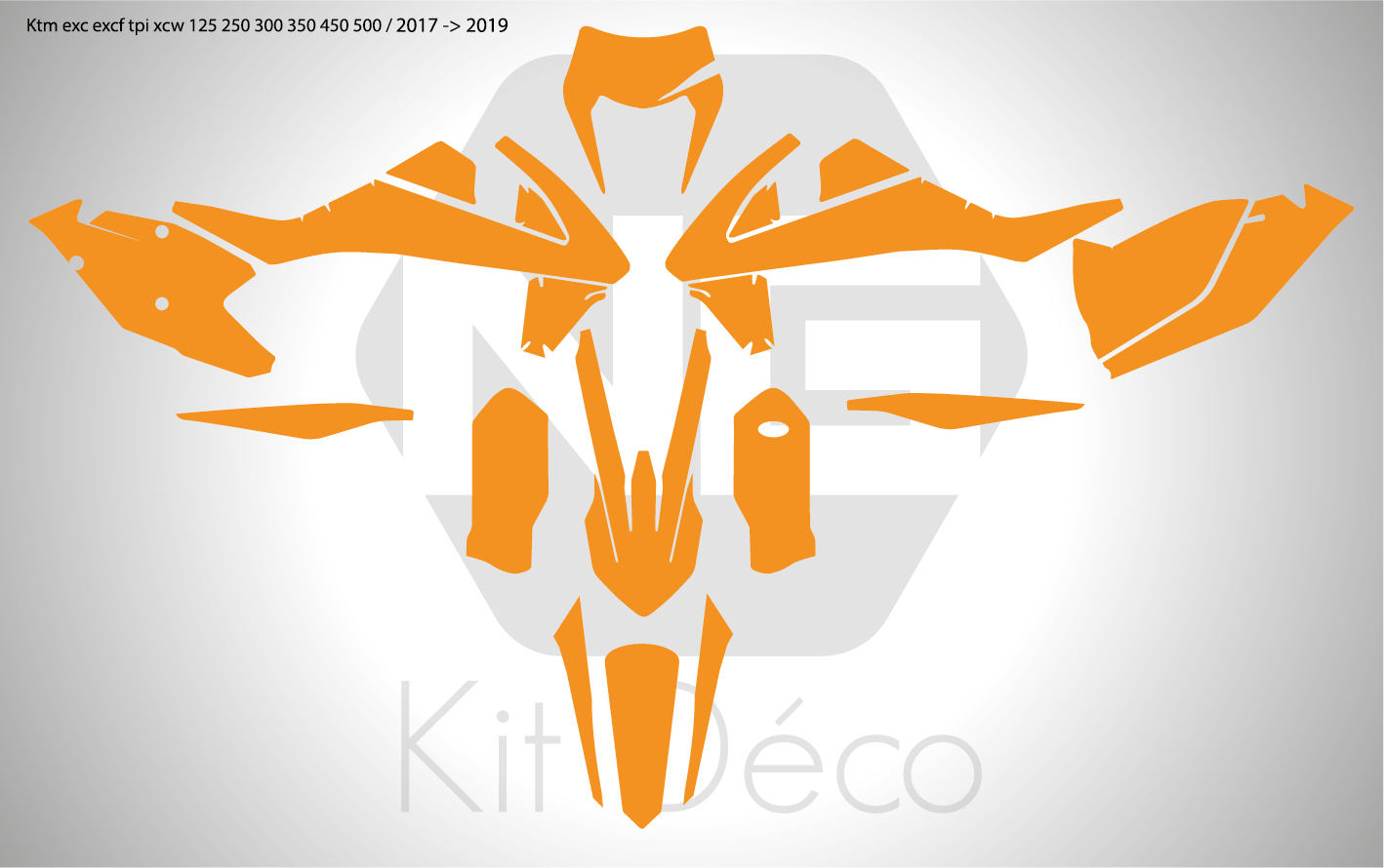 Gabarit / Template KTM 125 / 250 / 300 / 350 / 450 / 500 EXC EXCF TPI ...