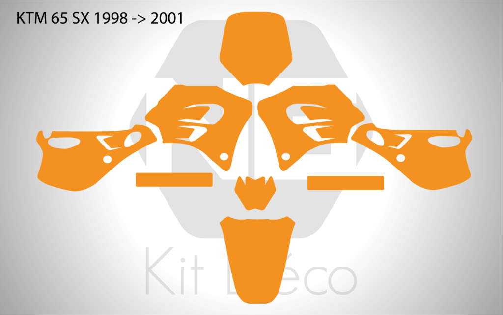 Gabarit / Template KTM 65 SX 1998 -> 2001 - NG kit déco