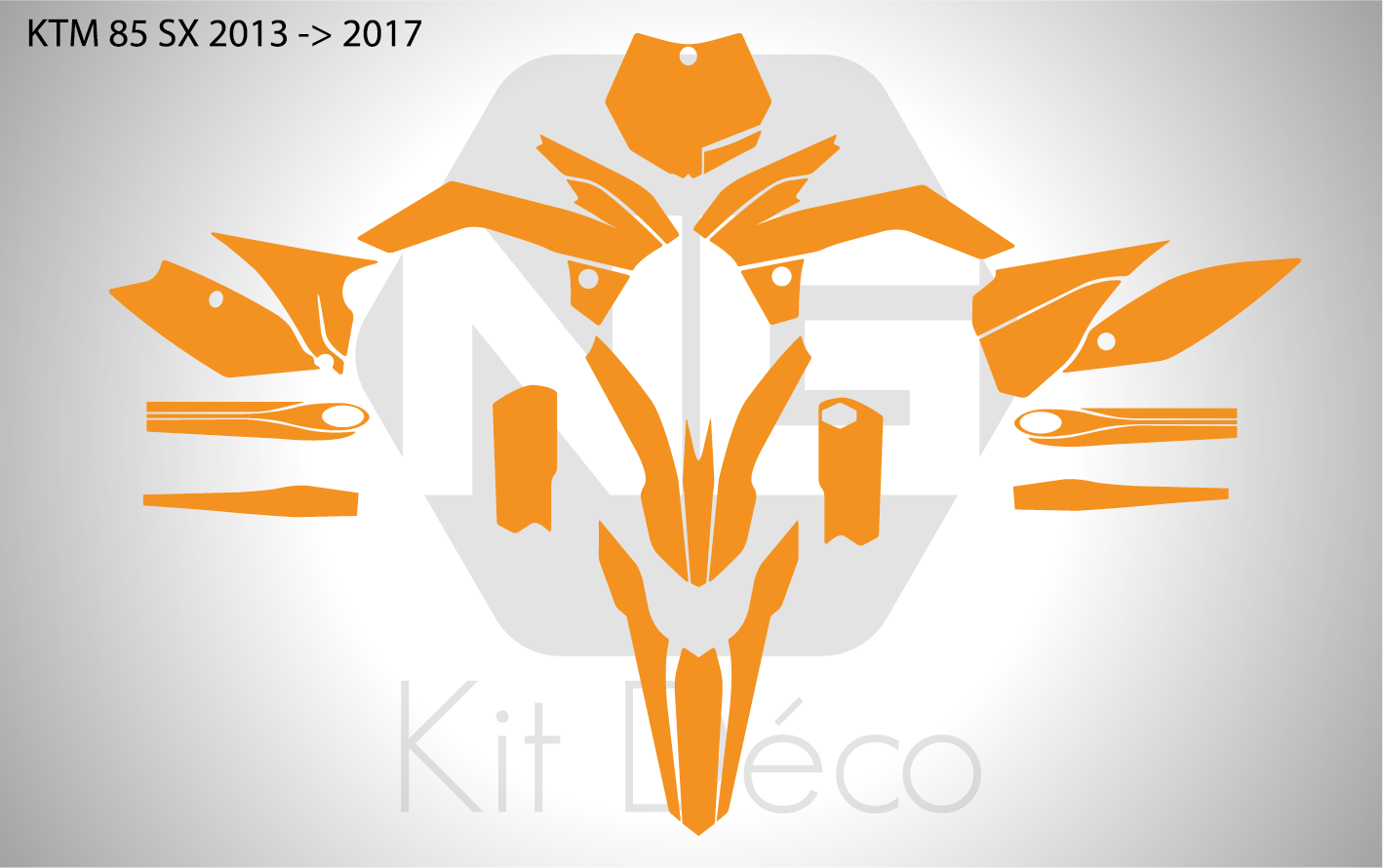 Gabarit / Template KTM 85 SX 2013 -> 2017 - NG kit déco