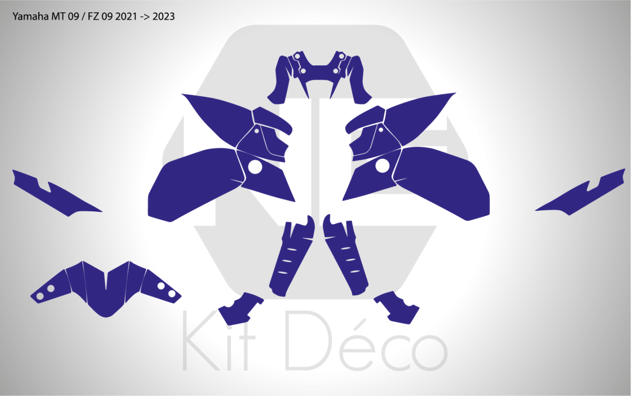 Gabarit template moto YAMAHA - NG kit déco