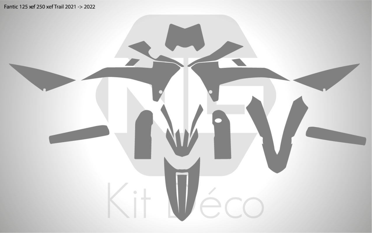 Gabarit / Template FANTIC 250 XEF 2021 -> 2024 / 450 XEF 2021 -> 2024 ...