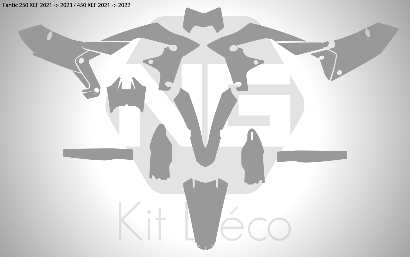 Gabarit / Template FANTIC 250 XEF 2021 -> 2024 / 450 XEF 2021 -> 2024 ...