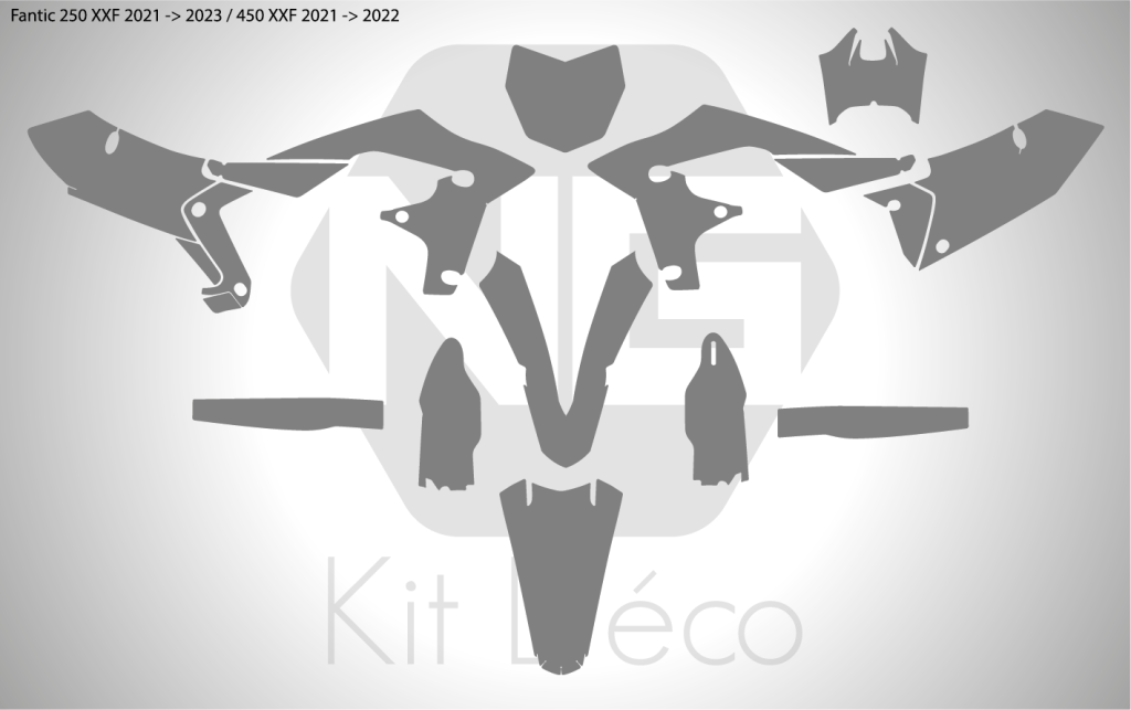 Gabarit / Template FANTIC 250 XXF 2021 -> 2024 / 450 XXF 2021 -> 2022 ...