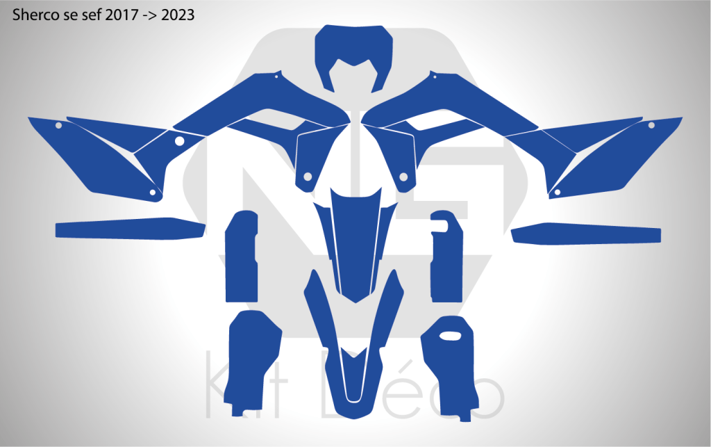 Gabarit / Template SHERCO 125 / 250 / 300 / 450 SE et SEF 2017 -> 2023 ...