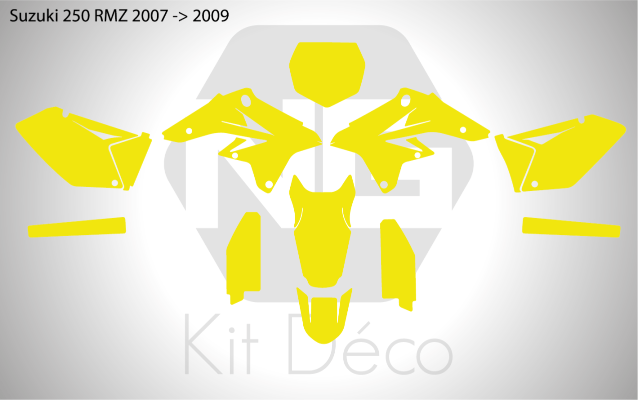 Gabarit / Template SUZUKI 250 RMZ 2019 -> 2026 / 450 RMZ 2018 -> 2026 ...