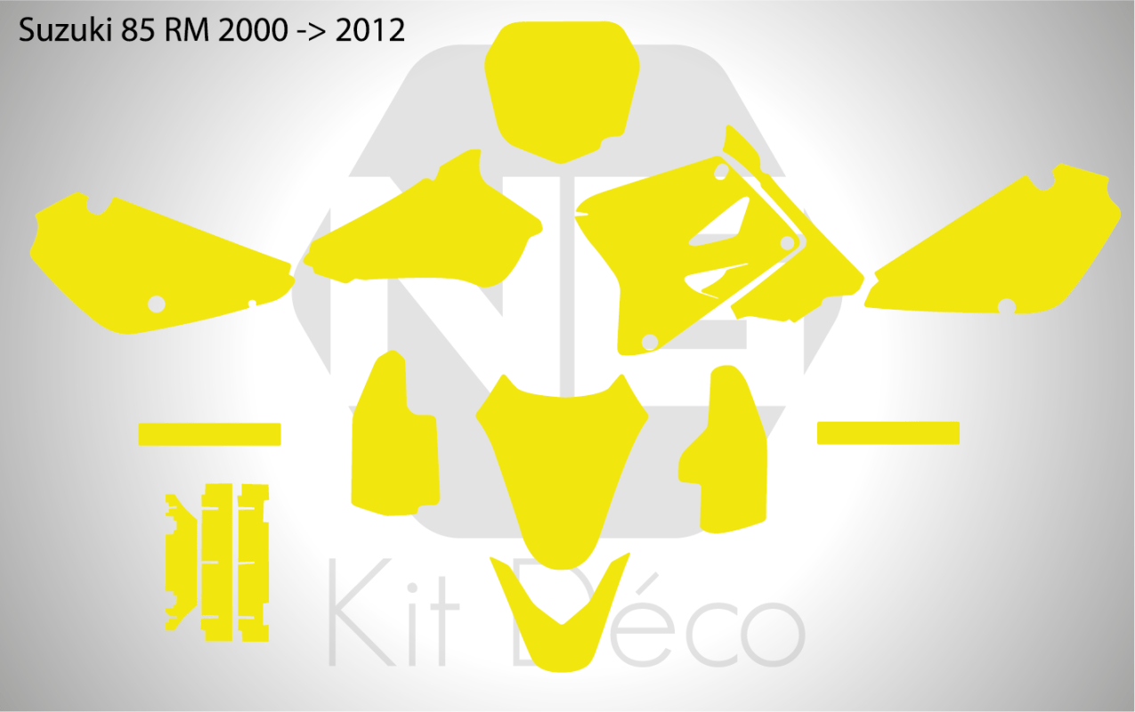 Gabarit / Template SUZUKI 125 DRZ 2008 -> 2018 - NG kit déco