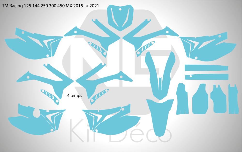 Gabarit / Template TM Racing 125 / 144 / 250 / 300 / 450 MX 2015 ...