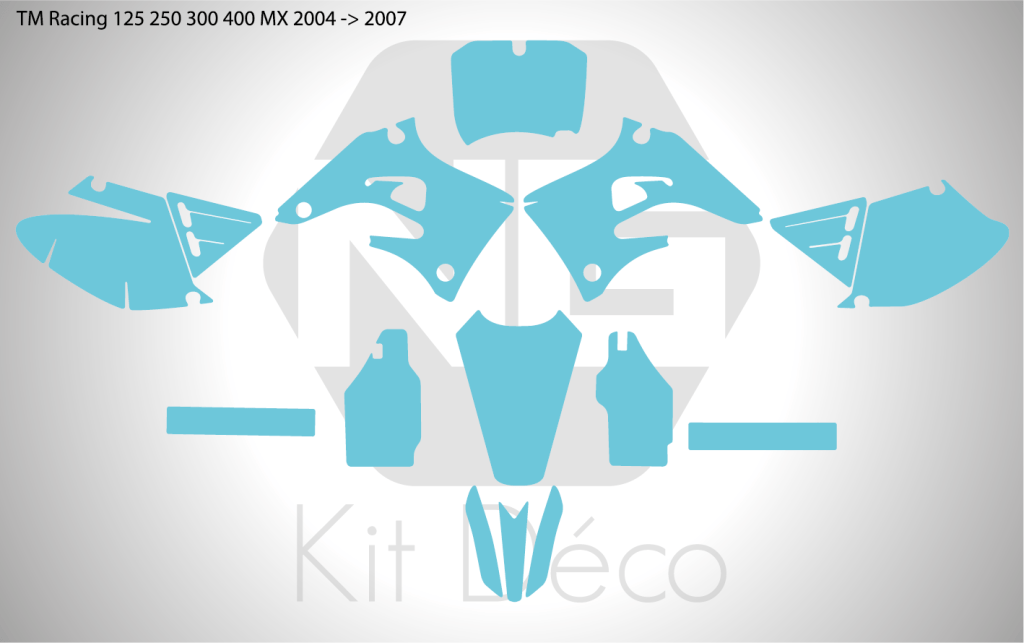 Gabarit / Template TM Racing 125 / 250 / 300 / 400 MX 2004 -> 2007 - NG ...