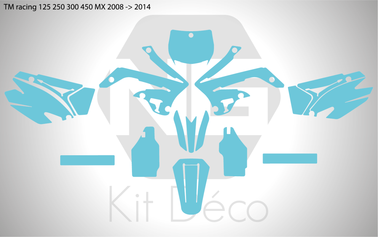 Gabarit / Template TM Racing 125 / 144 / 250 / 300 / 450 MX 2022 ...
