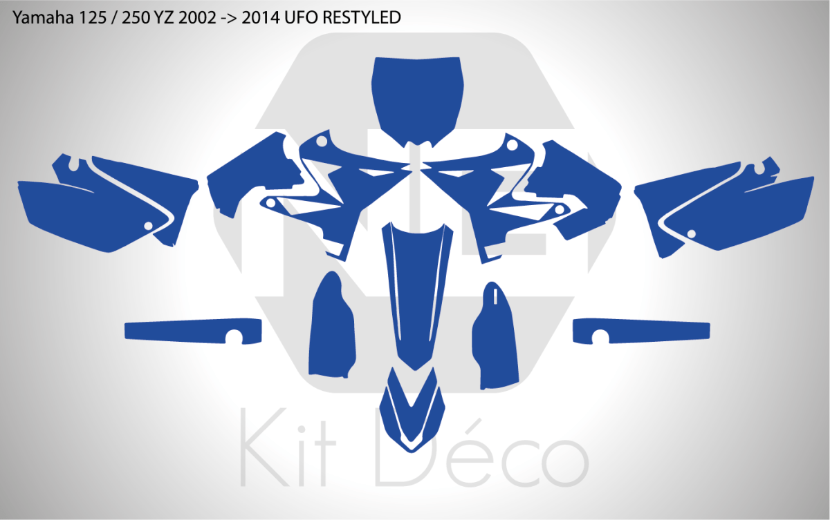 Gabarit / Template YAMAHA 125 / 250 YZ 2002 -> 2014 UFO Restyle - NG ...