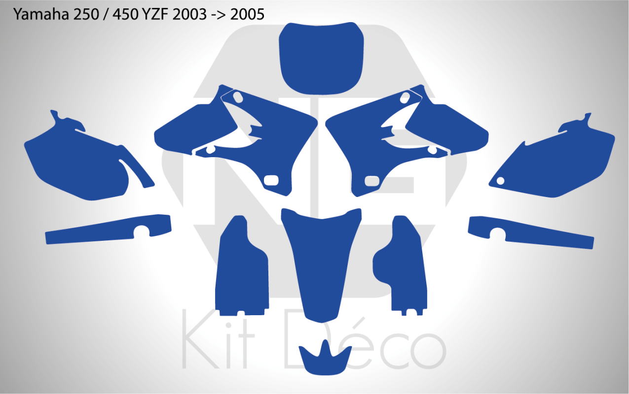 Gabarit / Template YAMAHA 125 / 250 YZ 2022 -> 2024 - NG kit déco