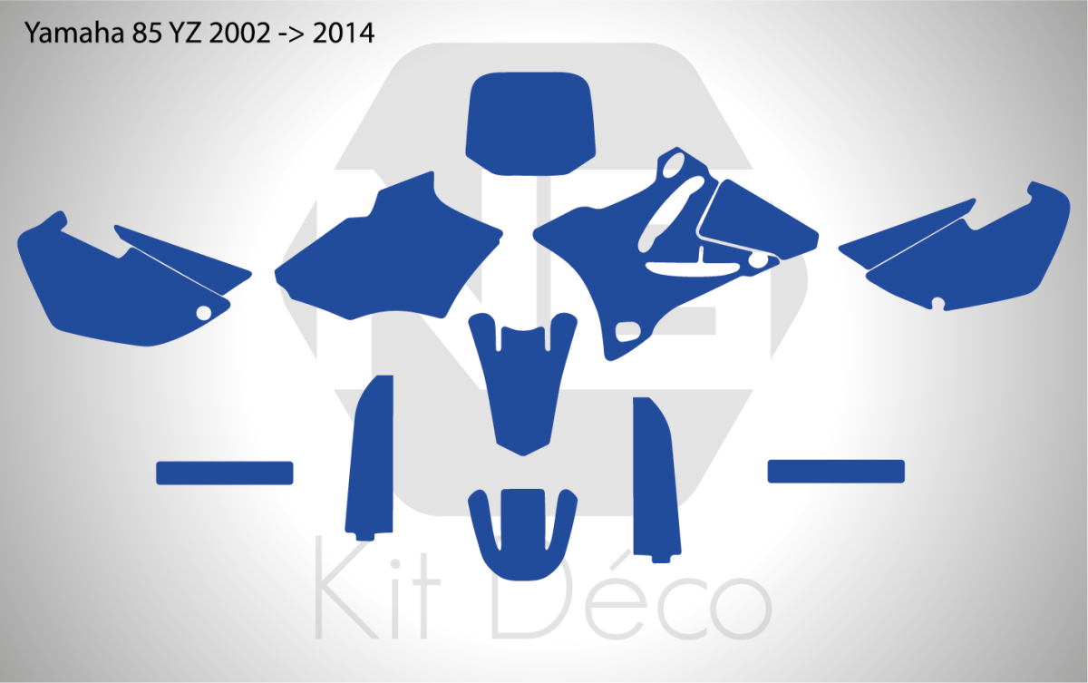 Gabarit / Template YAMAHA 85 YZ 2002 -> 2014 - NG kit déco