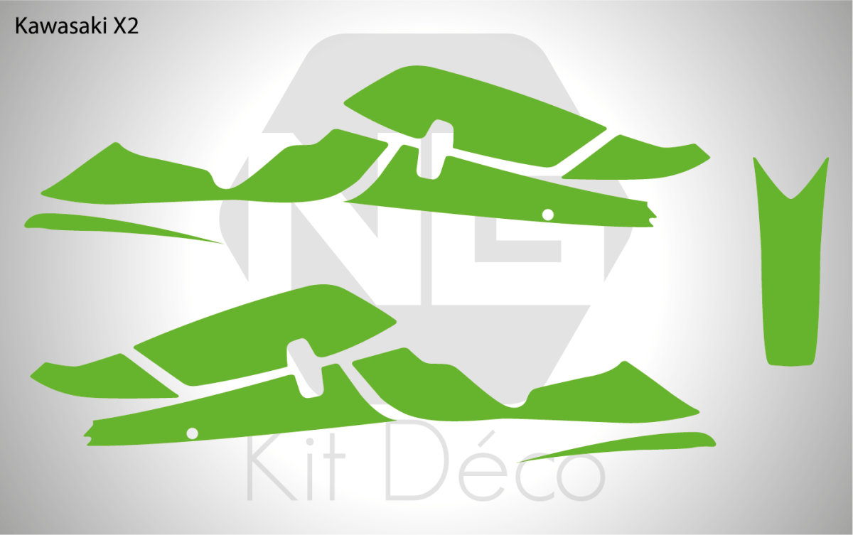 Gabarit / Template Kawasaki X2 - NG kit déco
