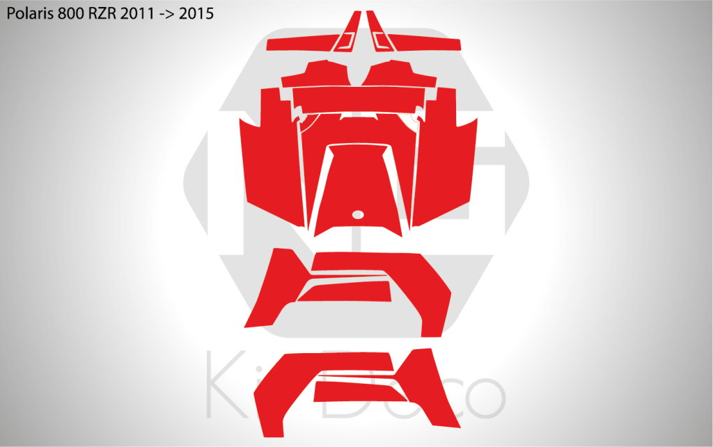Gabarit / Template POLARIS RZR 800 2011 -> 2015 - NG kit déco