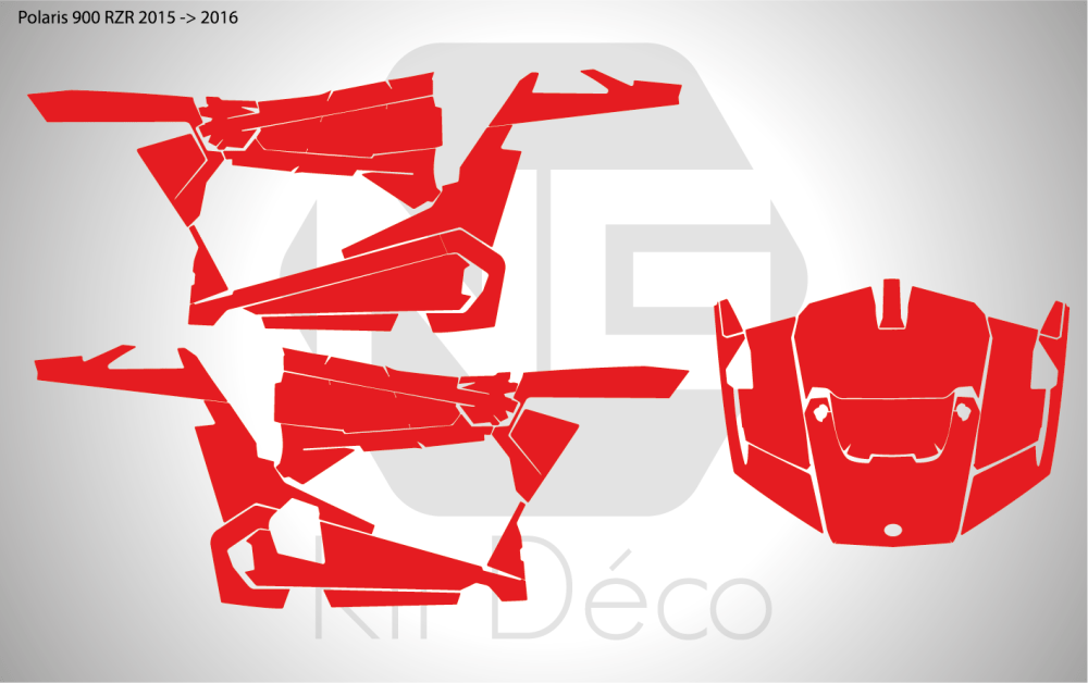Gabarit / Template POLARIS RZR 900 2015 -> 2016 - NG kit déco