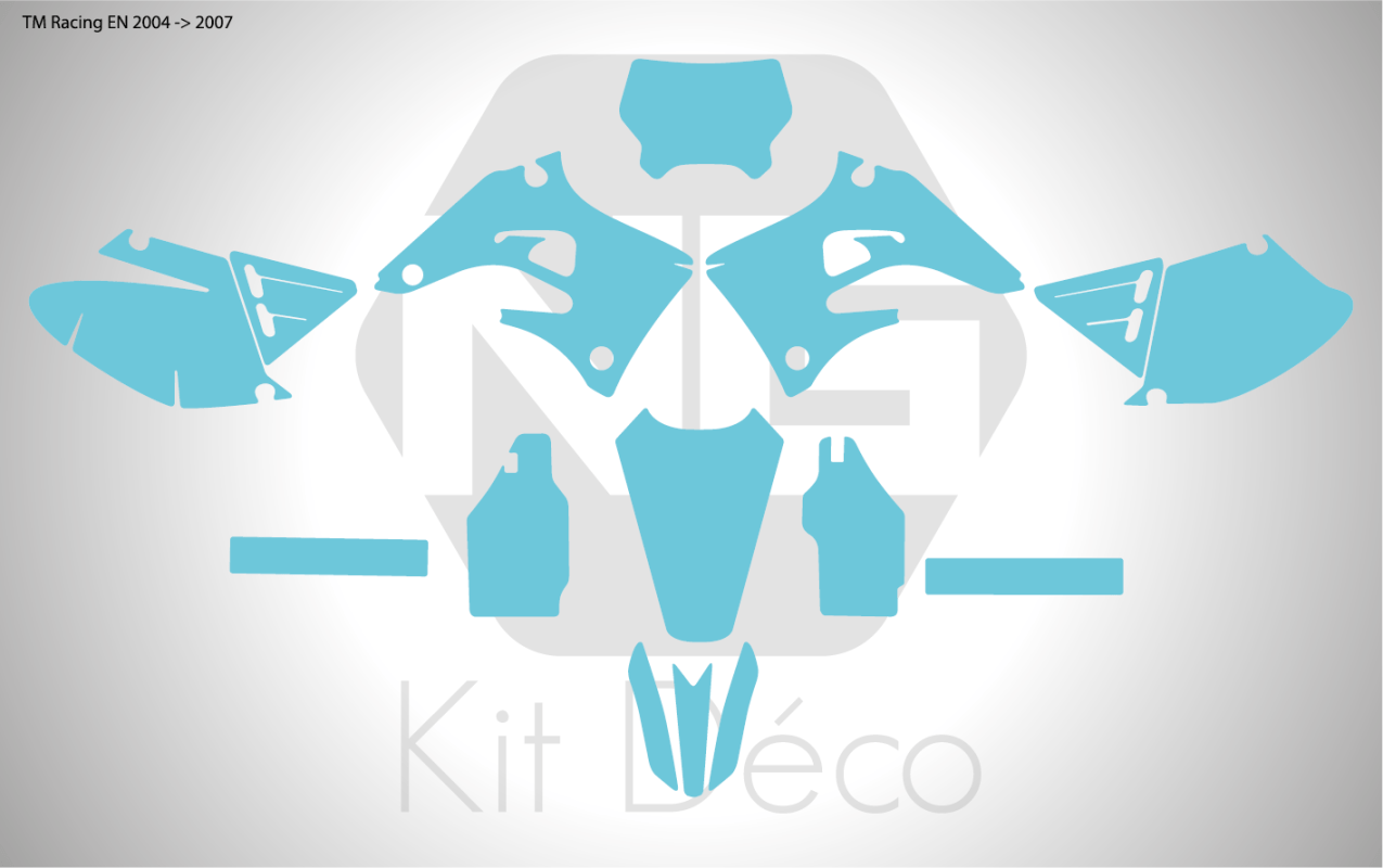 gabarit template enduro TM RACING - NG kit déco