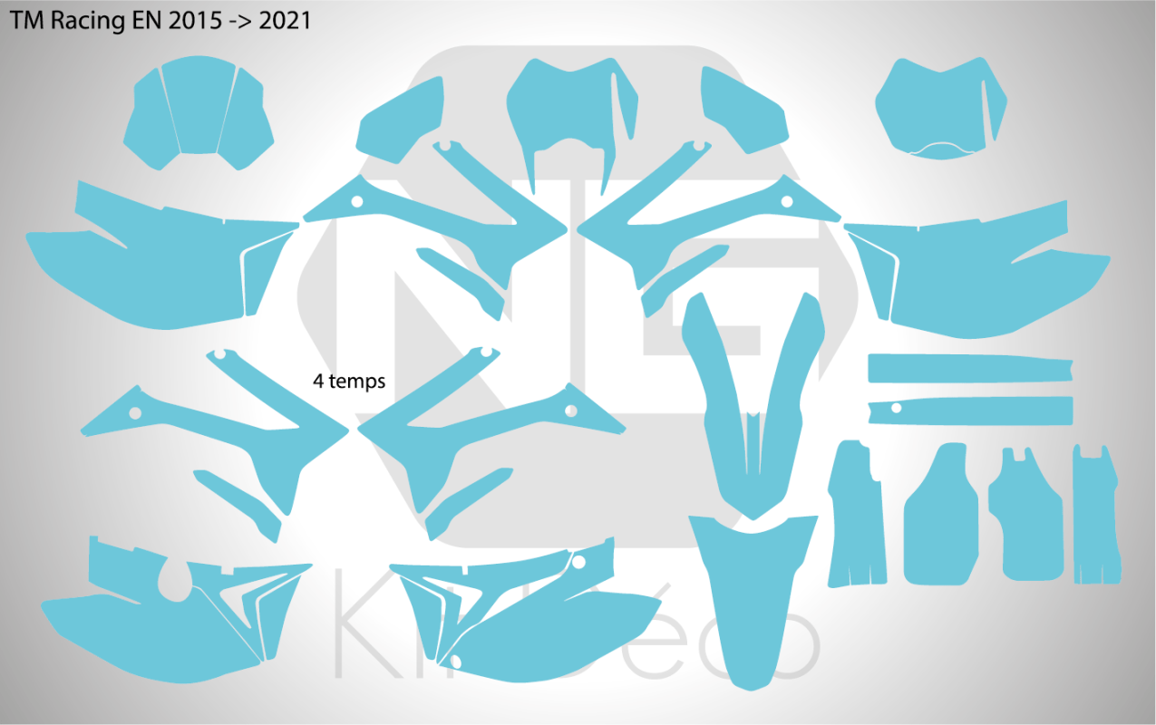Gabarit / Template TM Racing 125 / 144 / 250 / 300 / 450 / 530 EN 2022 ...
