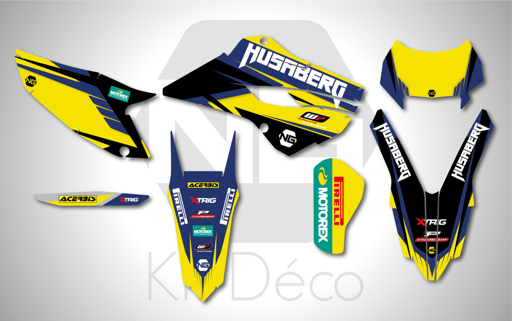 Kit déco Husaberg TE / FE DRAG Séries