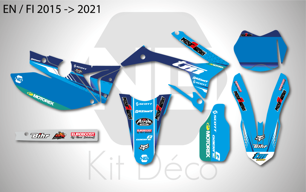 Kit déco TM Racing EN / FI TM KENT1MOTO 2023 125 144 250 300 400 450