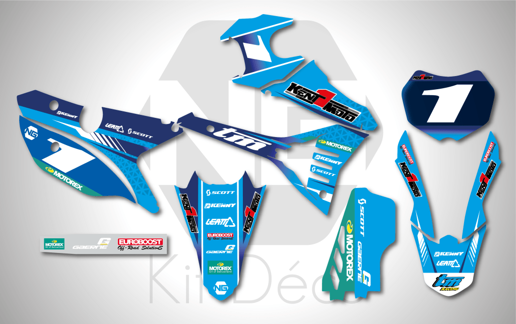 Kit déco TM Racing EN / FI TM KENT1MOTO 2023 125 144 250 300 400 450