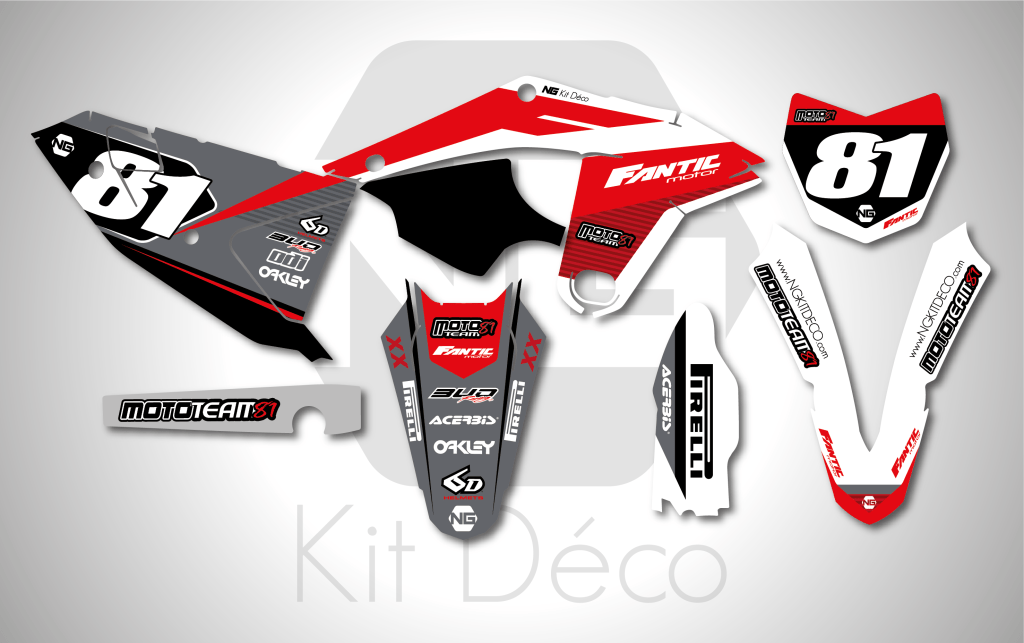 Kit déco FANTIC XX / XXF MT81 23 125 250 450