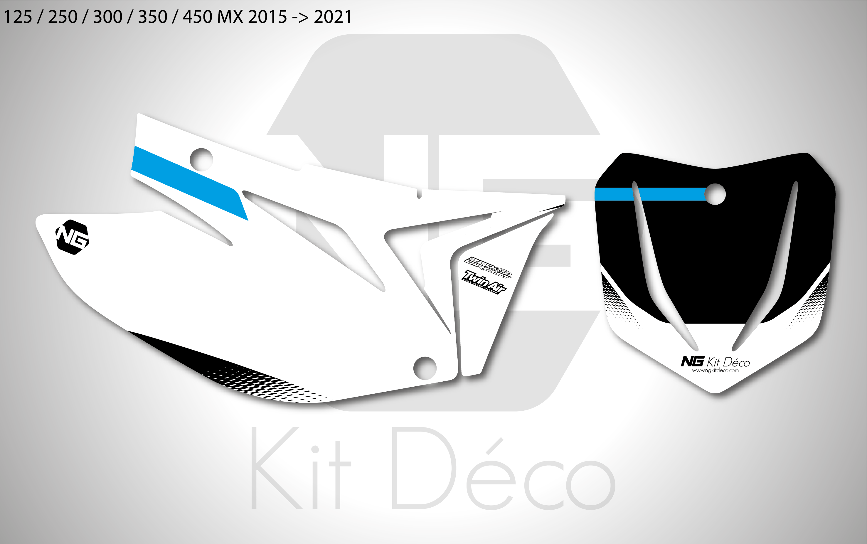 Kit déco fond de plaque numéro TM Racing MX / FI MX VIBES Séries 2 85 ...