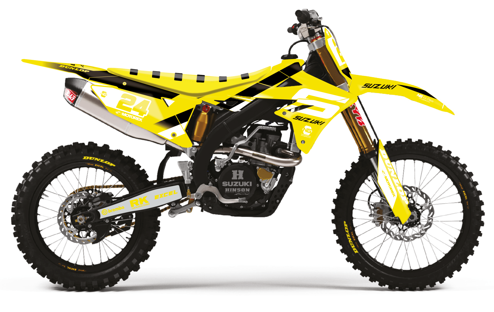 Kit déco Suzuki RM / RMZ ROD Séries 1 65 70 85 110 125 250 450