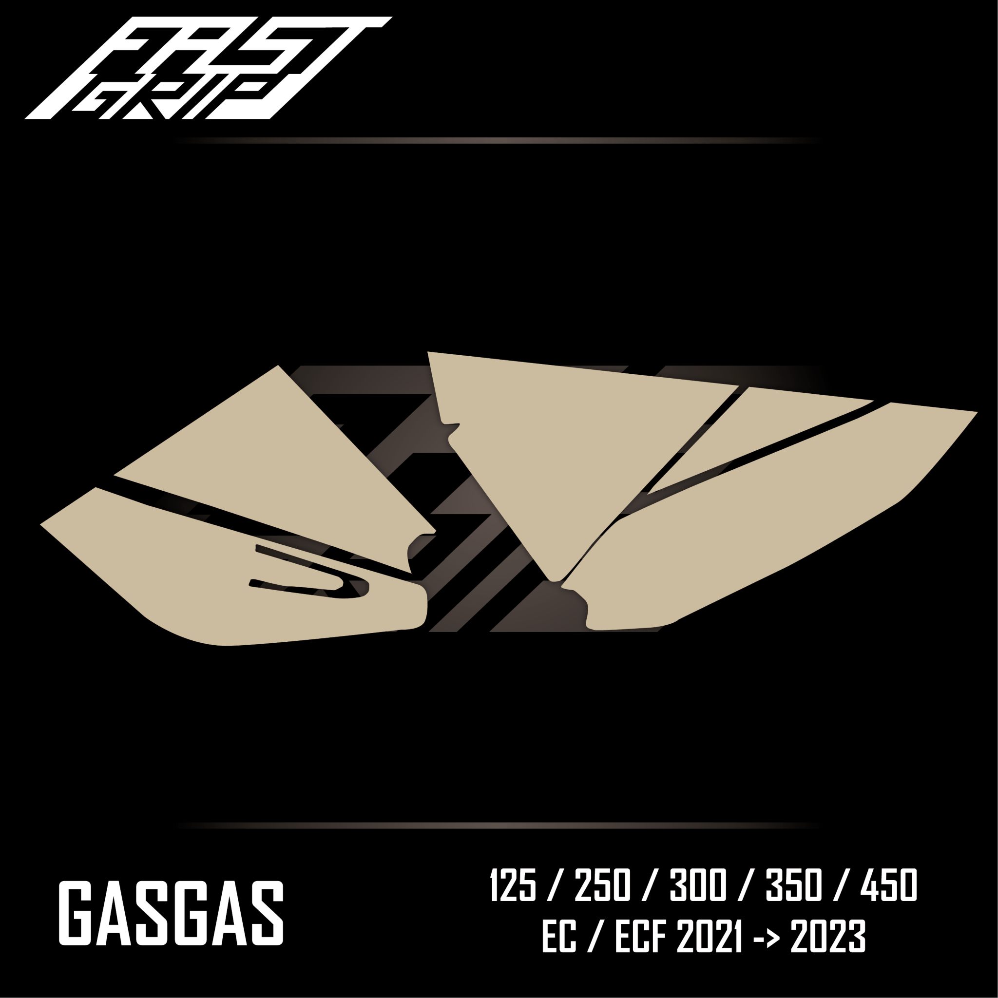 FAST GRIP Protections plaques latérales GASGAS 125 / 250 / 300 / 350 ...