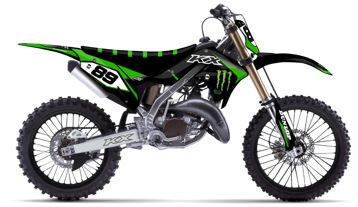 Kit déco Kawasaki KX / KLX / KXF DRAG Séries 60 65 80 85 110 125 250 450