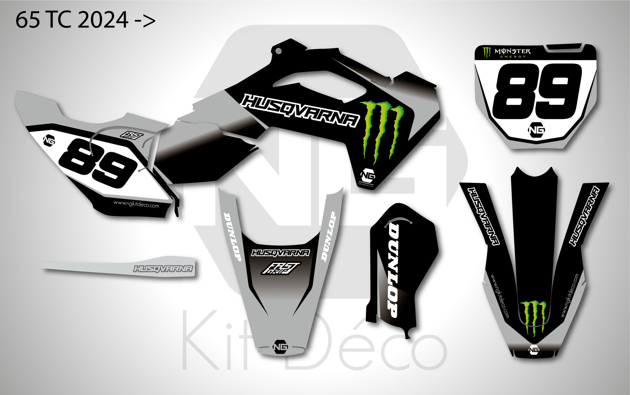 Kit déco Husqvarna TC / FC DRAG Séries 50 65 85 125 250 350 450