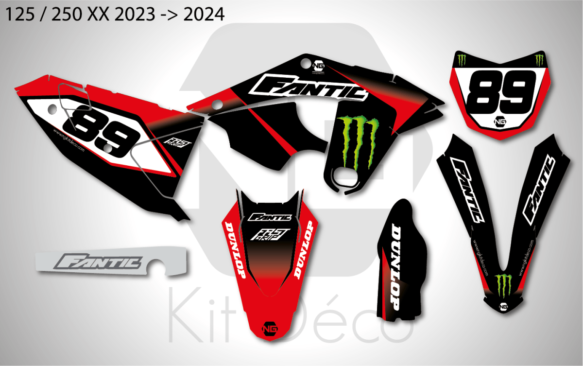 Kit déco FANTIC XX / XXF DRAG Séries 125 250 450