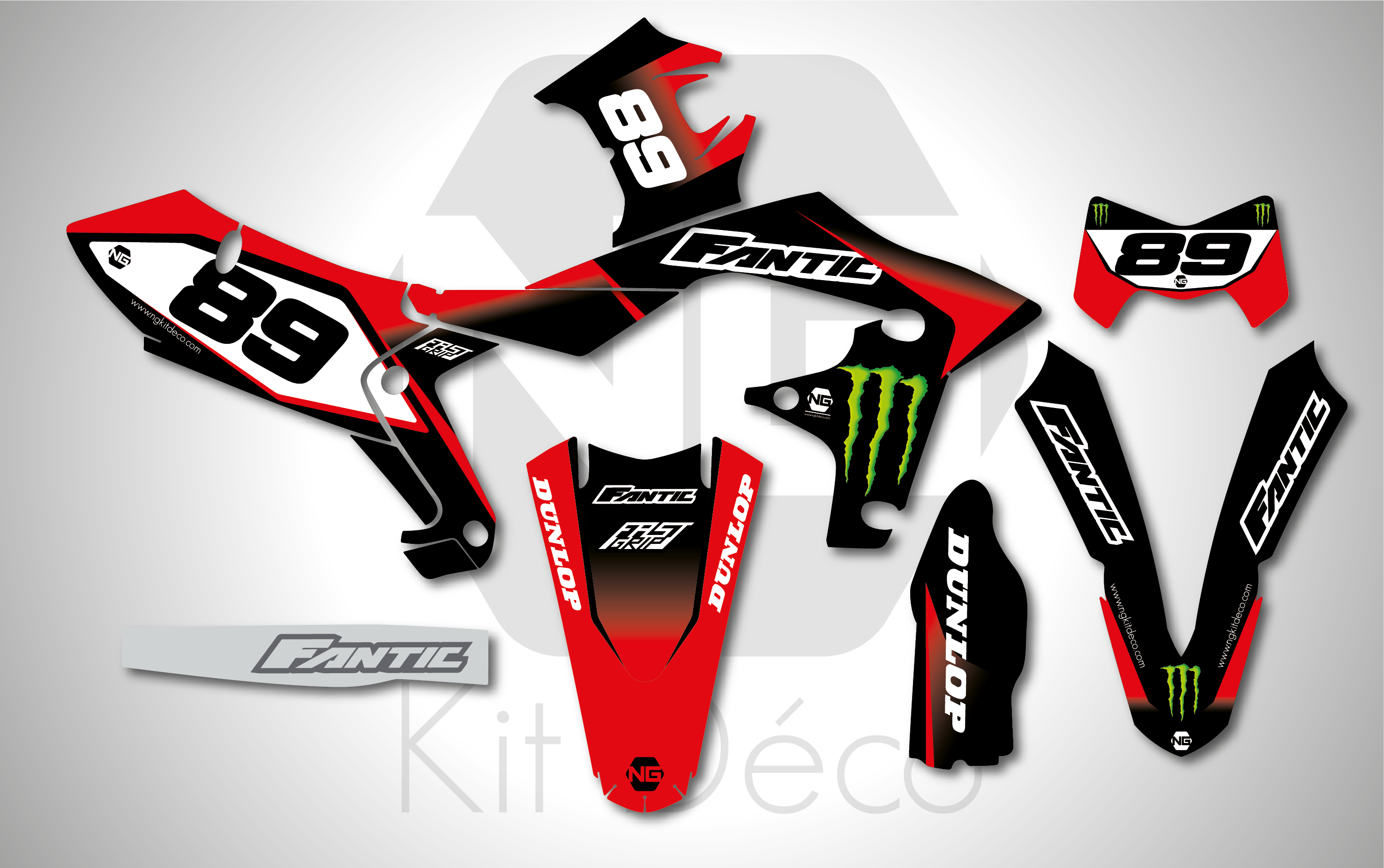 Kit déco FANTIC XE / XEF DRAG Séries 125 250 450