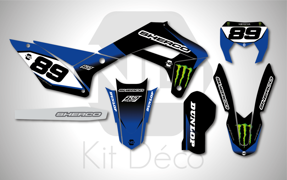 Kit déco SHERCO SE / SEF DRAG Séries 125 250 300 450 500 4.5 .51