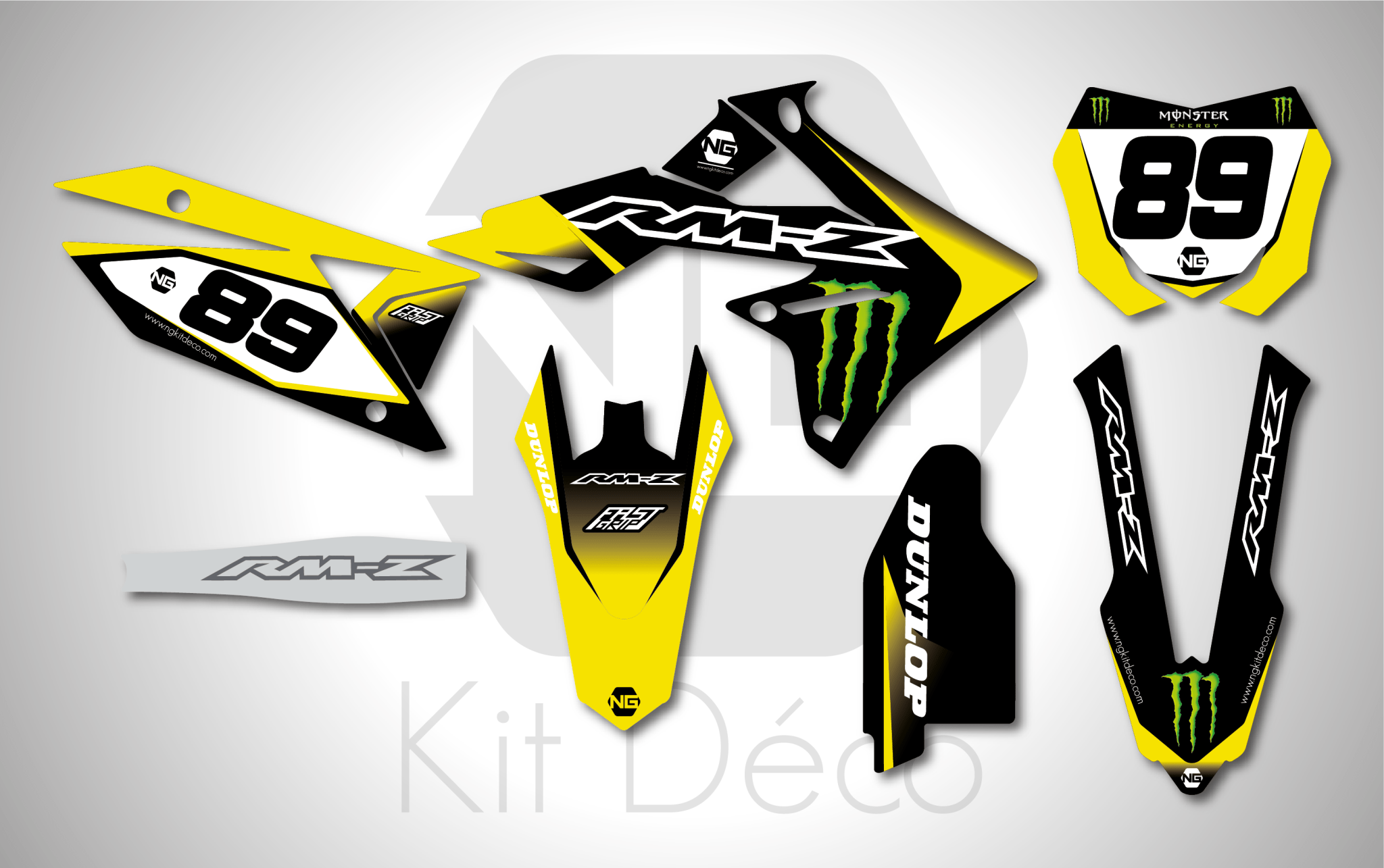 Kit déco Suzuki RM / RMZ DRAG Séries 65 70 85 110 125 250 450