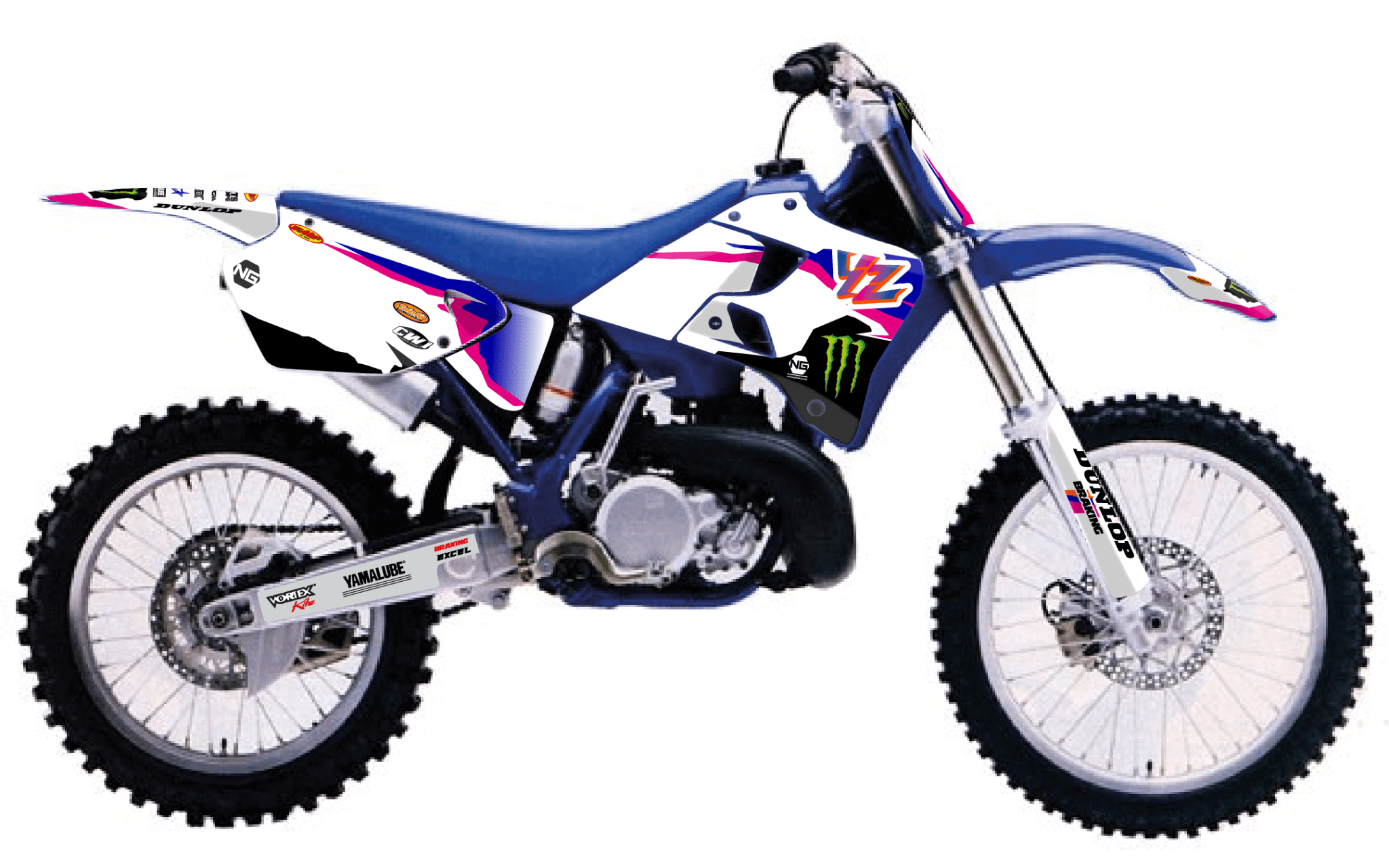 Kit déco Yamaha PW / YZ / YZF 50 TH Anniversary 50 65 80 85 90 110 125 ...