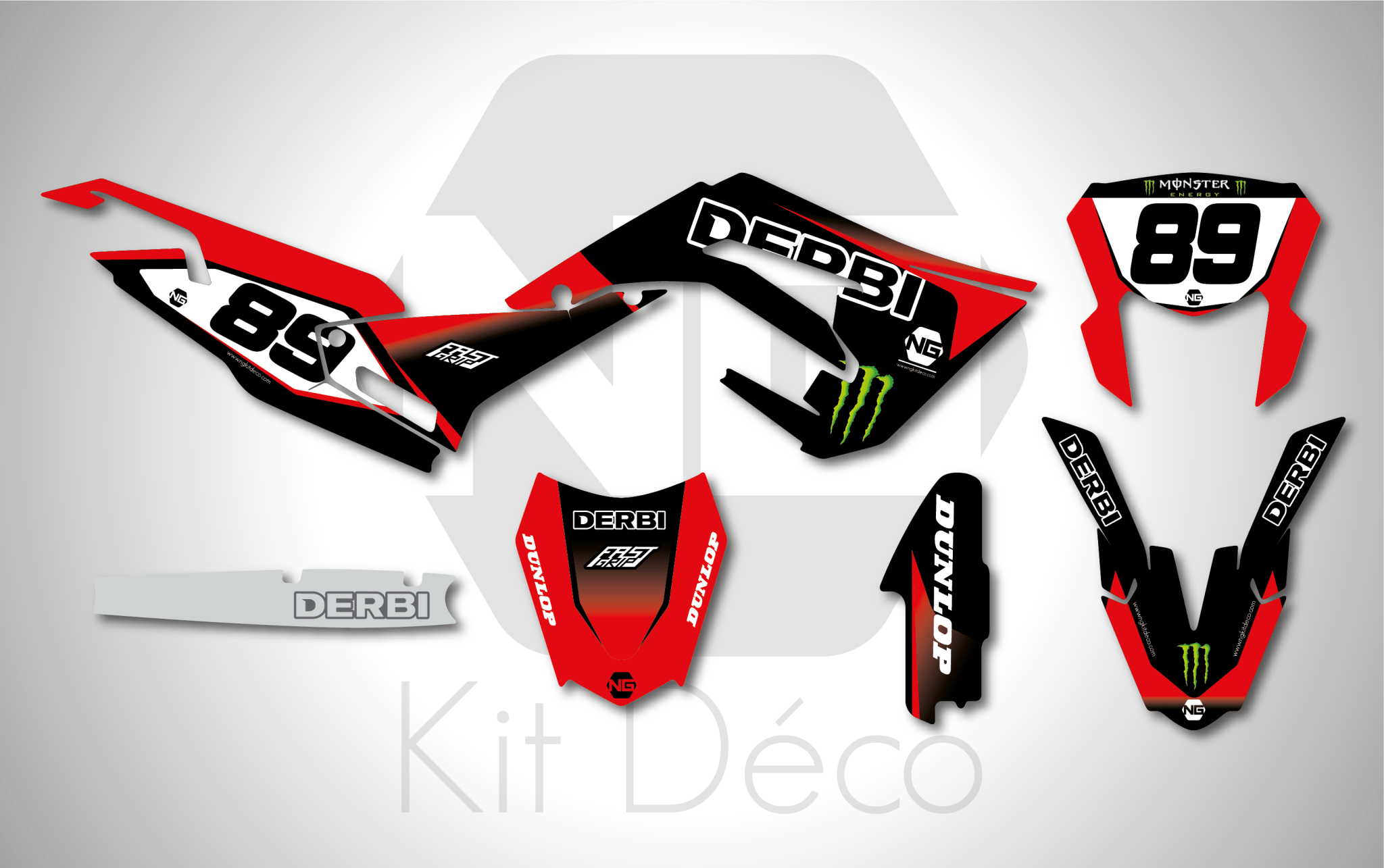 Kit déco DERBI 50 DRD / SENDA / XTREME DRAG Séries drd xtreme pro xrace ...