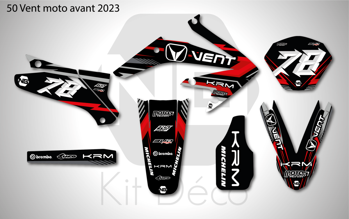Kit déco VENT MOTO 50 THUNDER Séries baja derapage