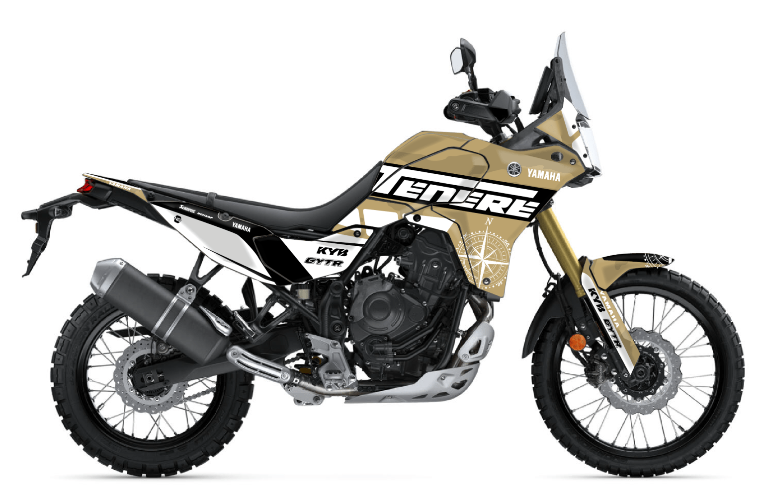 Kit déco Yamaha 700 TENERE BAROUDEUR Sand - NG kit déco T7