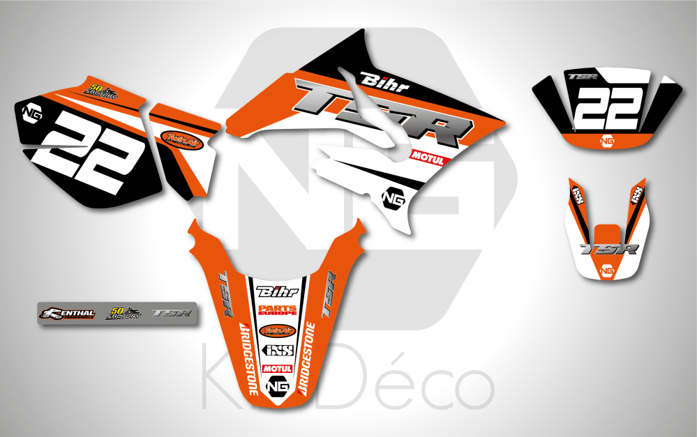 Kit déco MBK 50 X limit TSR Motors 22 - NG kit déco