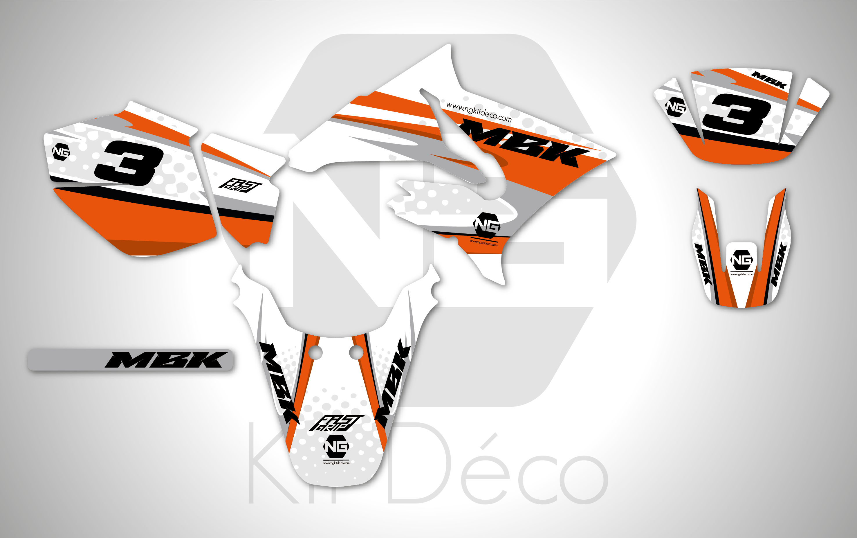 Kit déco MBK 50 X limit BLADE Séries - NG kit déco