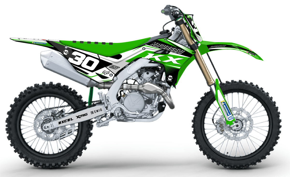 Kit déco Kawasaki KX / KLX / KXF BREAK Séries 60 65 80 85 110 125 250 450