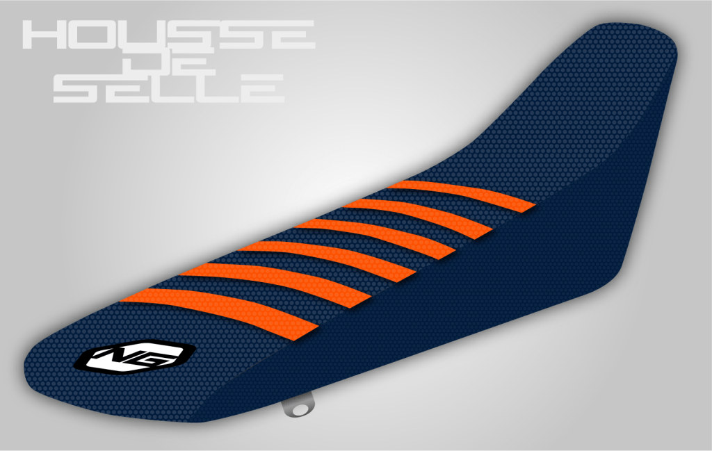 Housse de selle KTM SX / SXF / EXC / EXCF / TPI - Bleue / Orange 50 65 ...